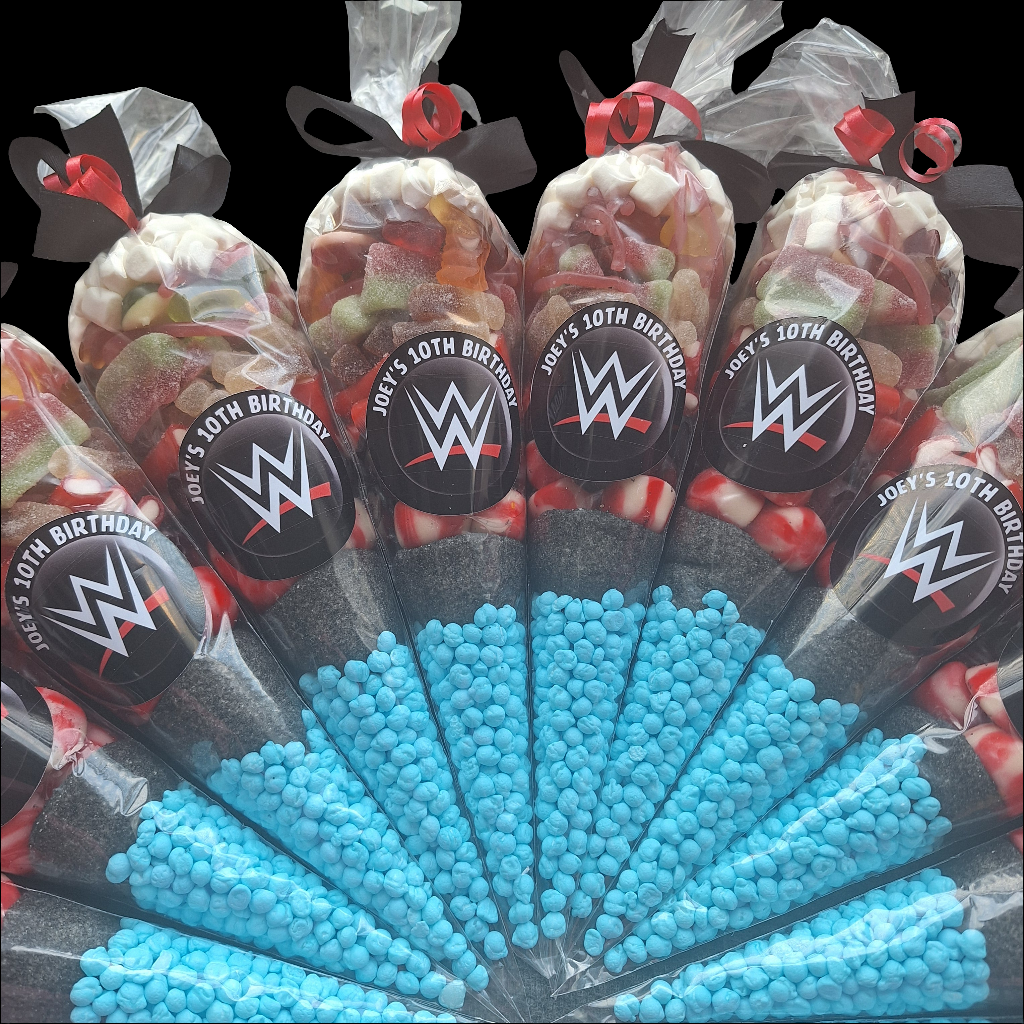 WWE themed sweet cones – Sweet Cones & Candy Floss