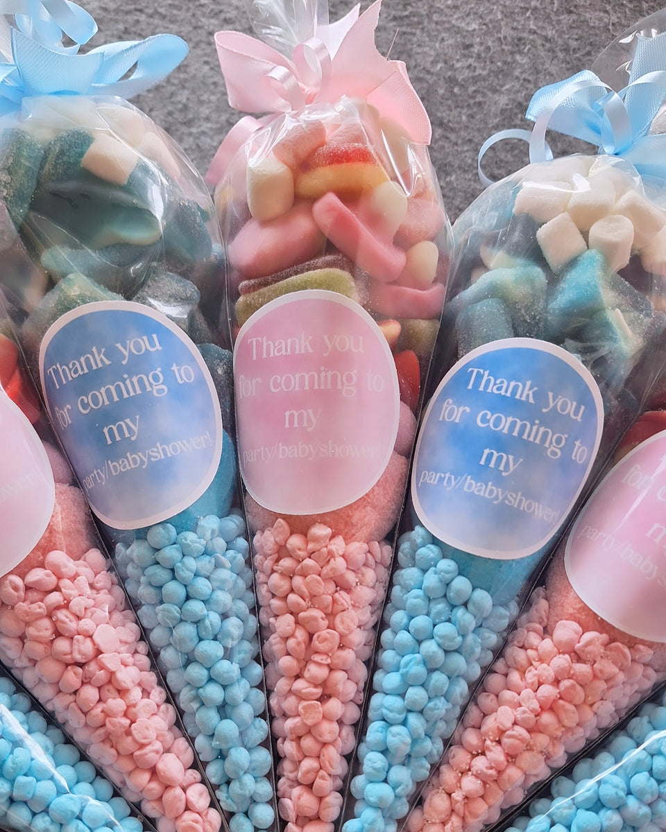 Pink OR Blue Sweet Cones – Sweet Cones & Candy Floss
